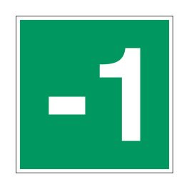 Pictogram 'niveau-aanduiding' nummer -1 gemakkelijk online bestellen ...